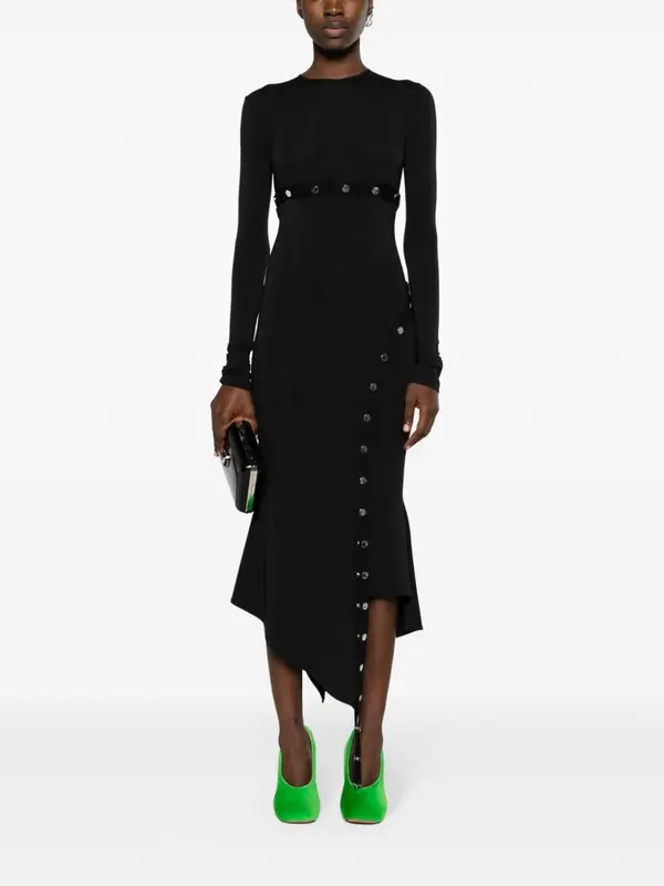 Attico Asymmetric Convertible Midi Dress