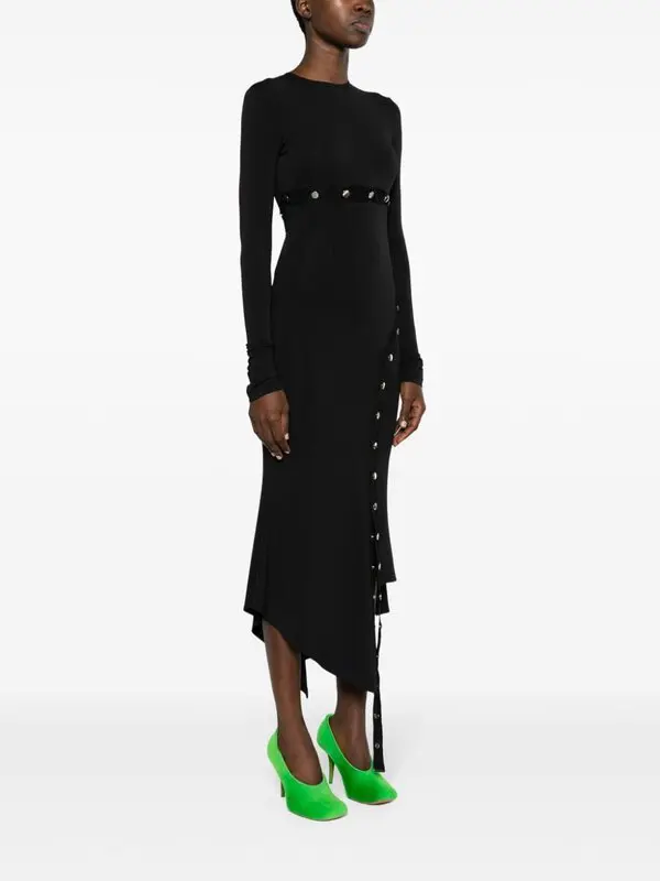 Attico Asymmetric Convertible Midi Dress