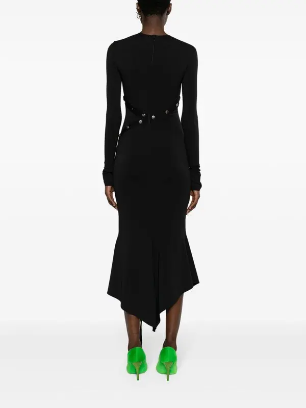 Attico Asymmetric Convertible Midi Dress