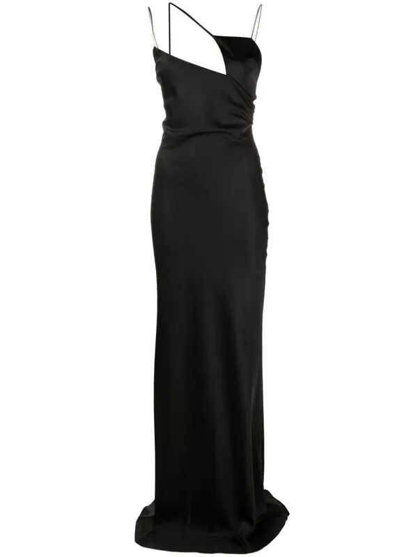 Attico Melva Cut-out Gown - Black