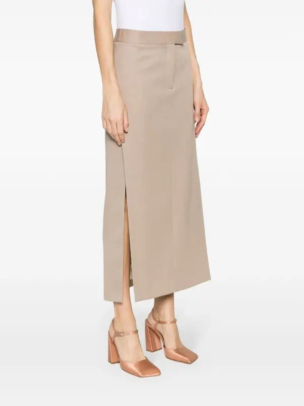 Attico Panelled Twill Midi Skirt