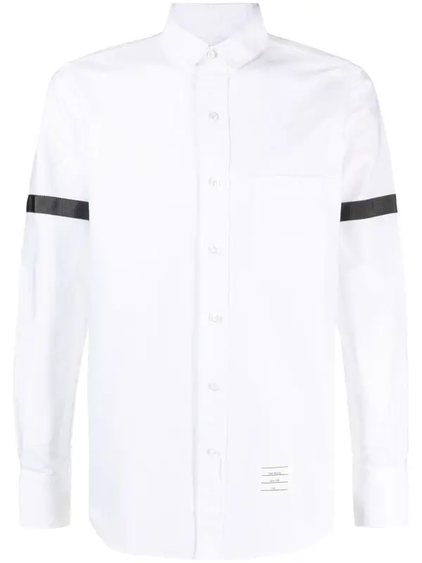 Thom Browne Grosgrain-armband Cotton Shirt