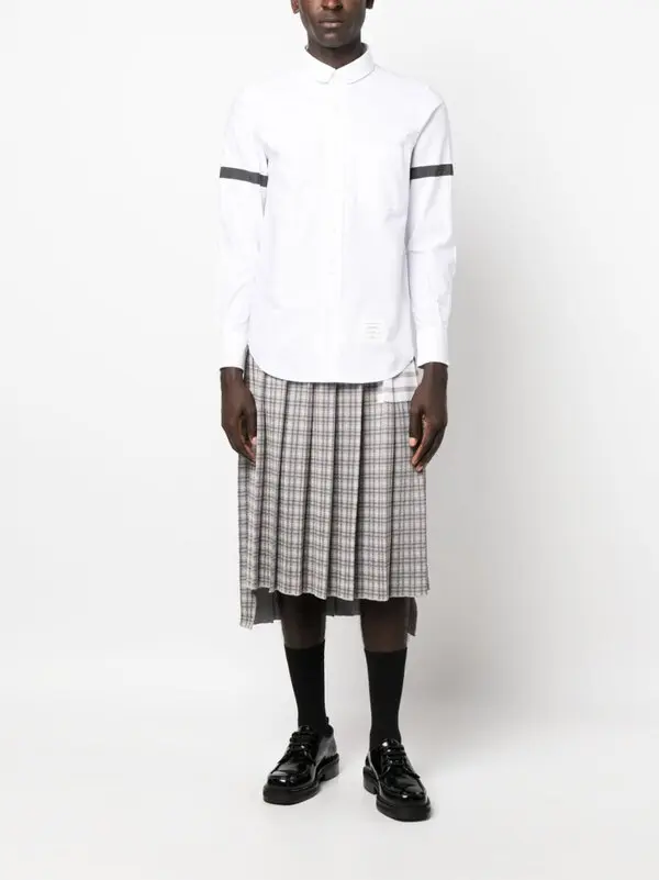 Thom Browne Grosgrain-armband Cotton Shirt
