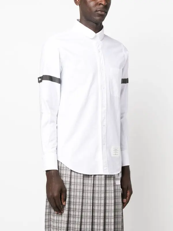 Thom Browne Grosgrain-armband Cotton Shirt