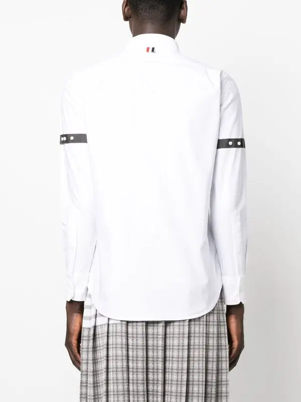 Thom Browne Grosgrain-armband Cotton Shirt