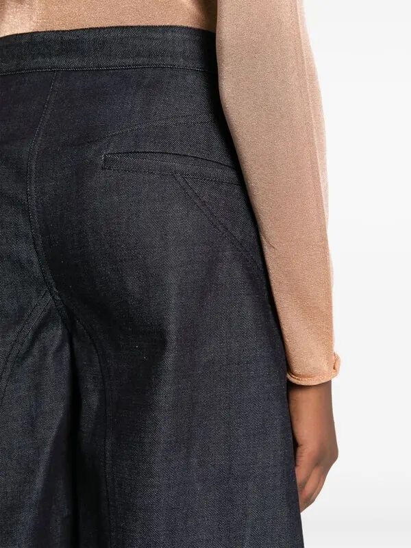 JIL SANDER Cropped Wide-leg Trousers - Blue