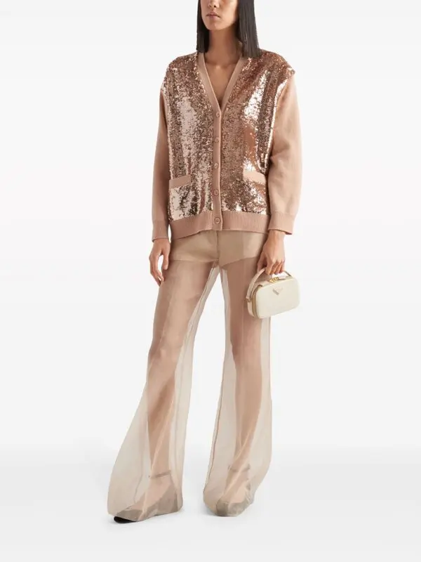 Prada Sequin-embellished Cardigan