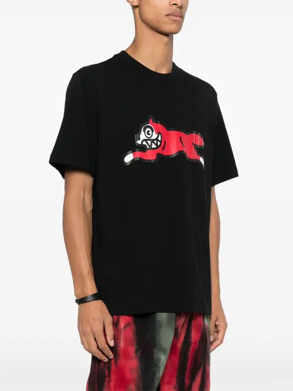 ICECREAM Running Dog Cotton T-shirt - Black