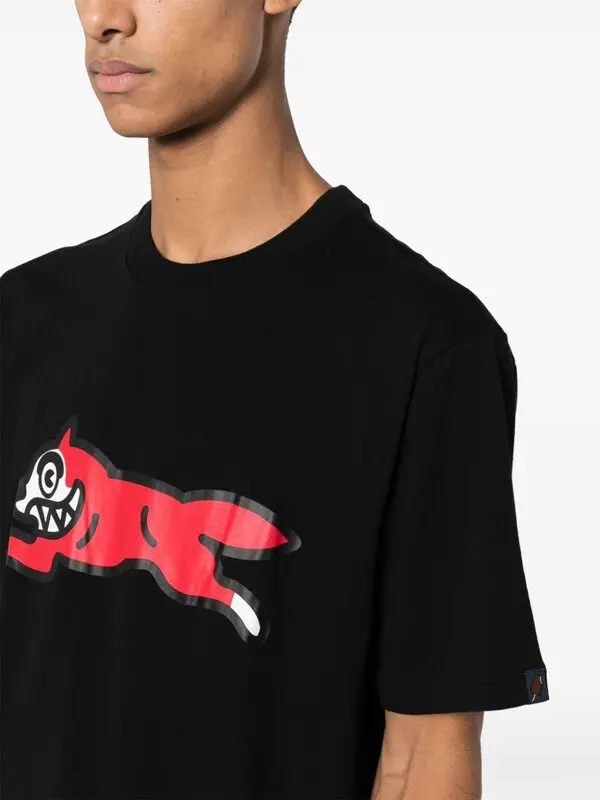 ICECREAM Running Dog Cotton T-shirt - Black