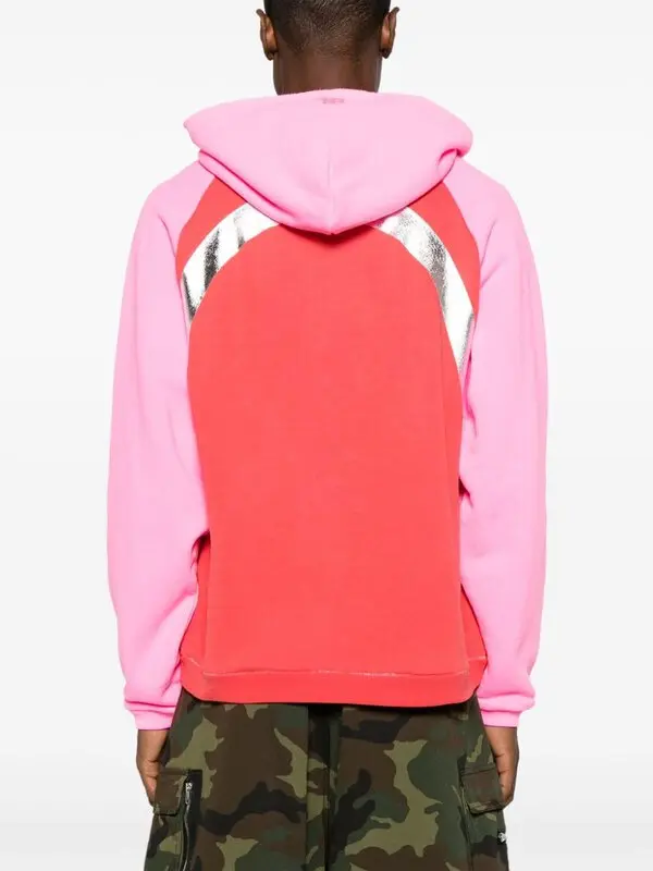 ERL Colour-block Cotton Hoodie - Pink