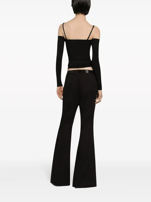Dolce & Gabbana Logo Plaque Off-shoulder Top