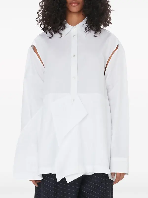 JW Anderson Draped Peplum Shirt - White
