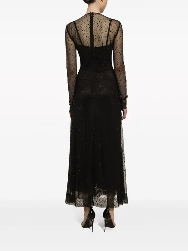 Dolce & Gabbana Maxi Strass-embellished A-line Dress