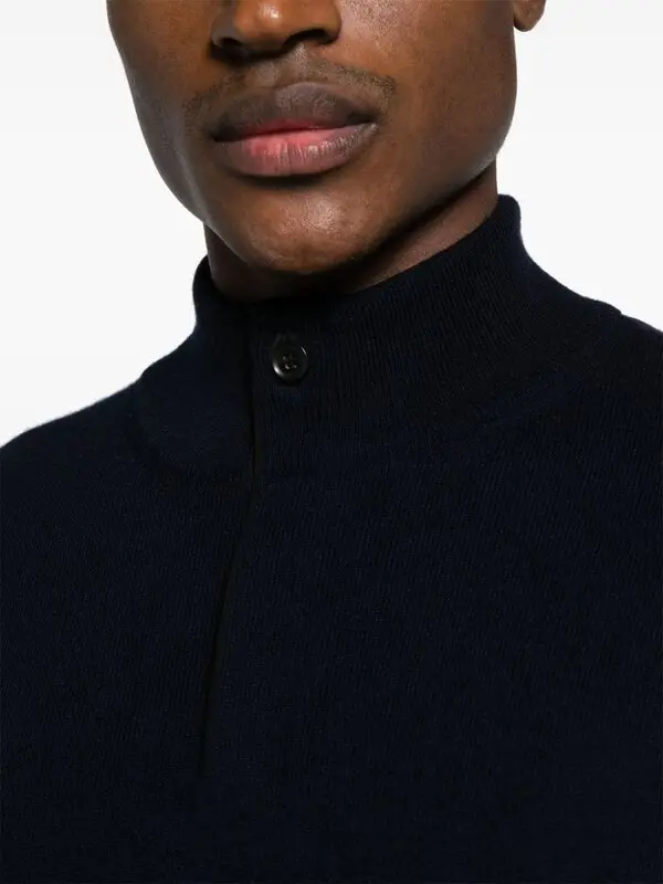 Zegna Half-zip Cashmere Jumper - Blue
