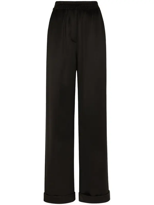 Dolce & Gabbana Elasticated-waistband Silk Trousers