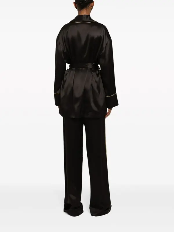 Dolce & Gabbana Elasticated-waistband Silk Trousers