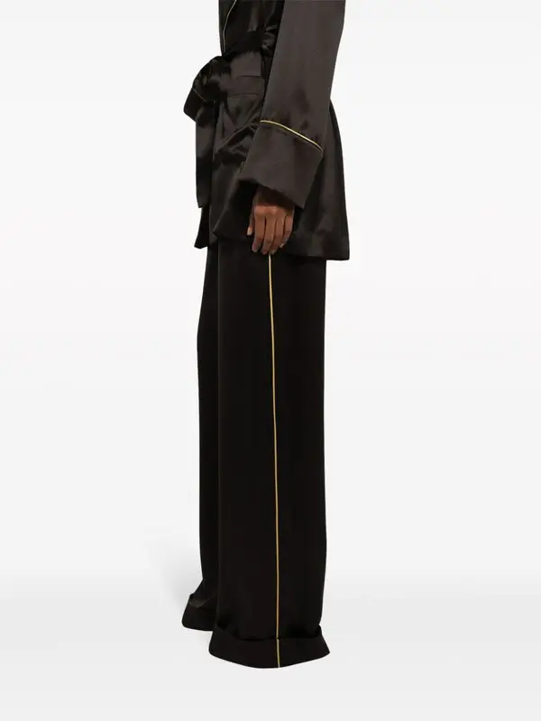Dolce & Gabbana Elasticated-waistband Silk Trousers