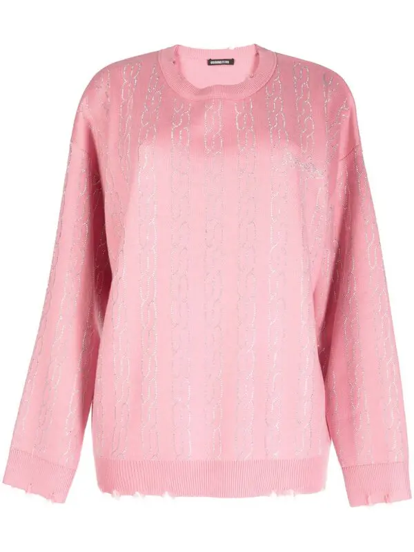 GROUND ZERO Graphic-print Jumper - Pink