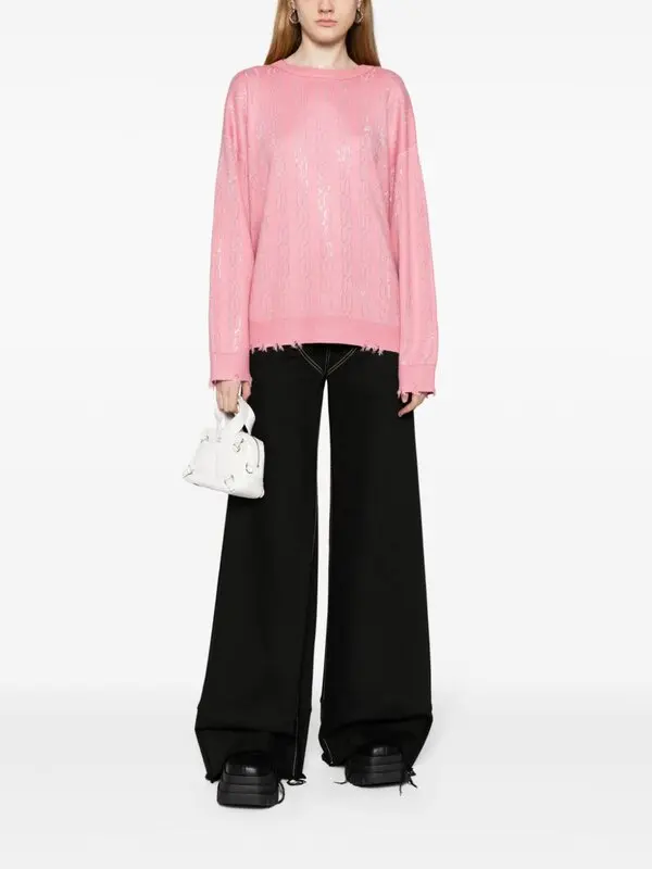 GROUND ZERO Graphic-print Jumper - Pink