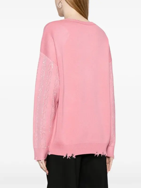 GROUND ZERO Graphic-print Jumper - Pink