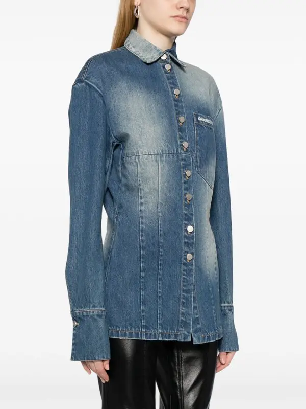GROUND ZERO Long-sleeve Denim Shirt