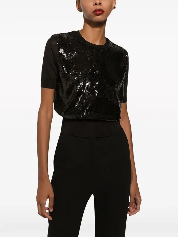 Dolce & Gabbana Sequin-embellished Top