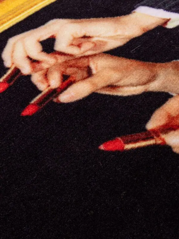 SELETTI Lipstick Graphic-print Mat