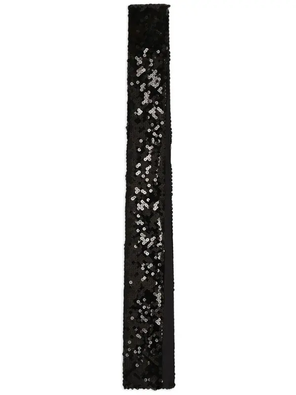 Dolce & Gabbana Sequin-embellished Scarf - Black