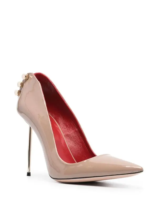 HARDOT Metallic-heel Patent Pumps - Neutrals