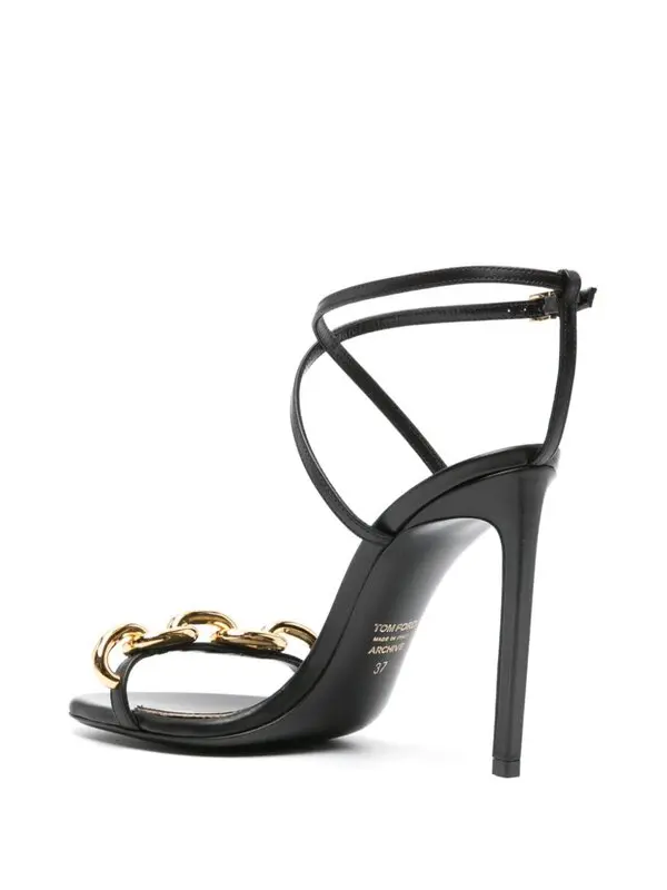 TOM FORD Chain 105mm Leather Sandals