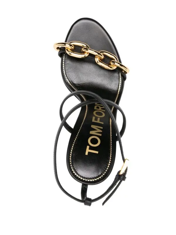 TOM FORD Chain 105mm Leather Sandals