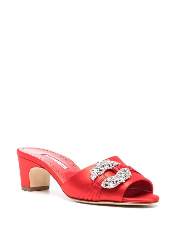 Manolo Blahnik Prinap 50mm Satin Mules