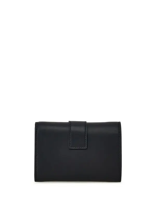 FERRAGAMO Hug Two-tone Leather Wallet - Black