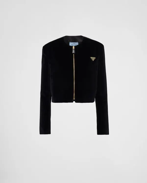 Prada Velvet Jacket - Black | Editorialist