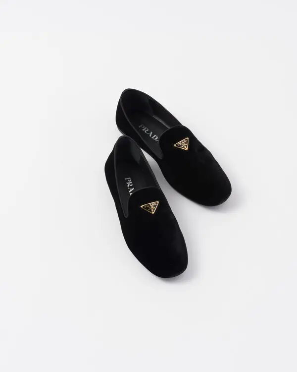 Prada Velvet Loafers