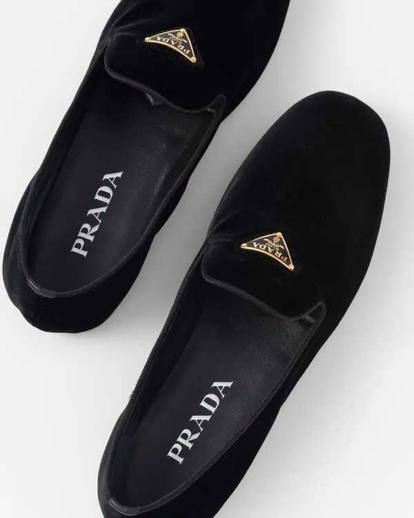 Prada Velvet Loafers
