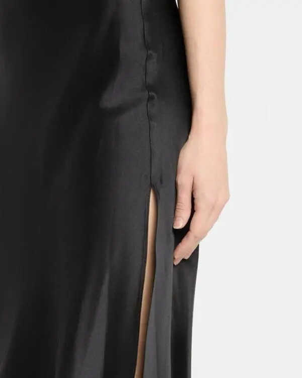 Christine Lingerie Sleeveless Cowl-neck Silk Nightgown - Kohl