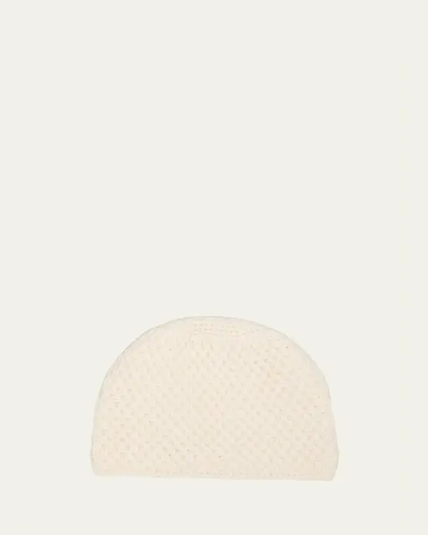 HANIA NEW YORK Cashmere Crochet Hat - Lpc Snow White