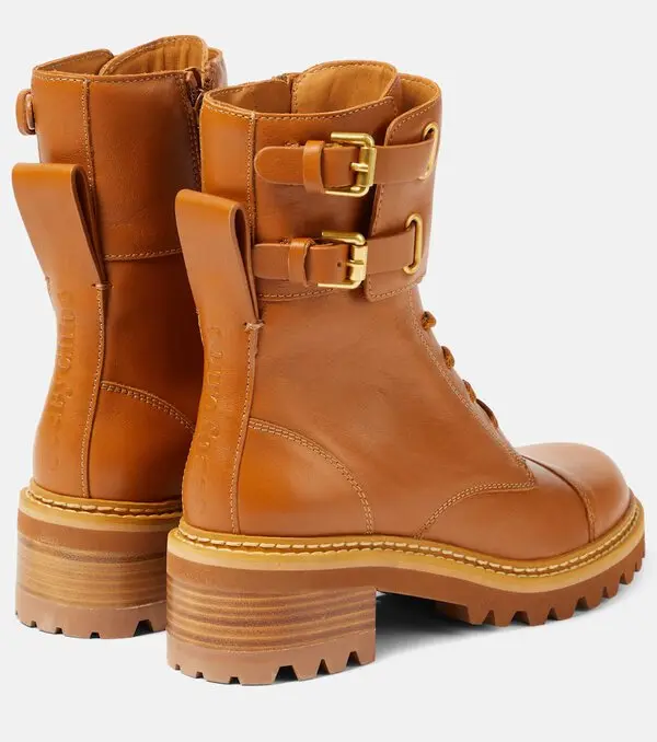 See By Chloé Mallory Leather Lace-up Boots