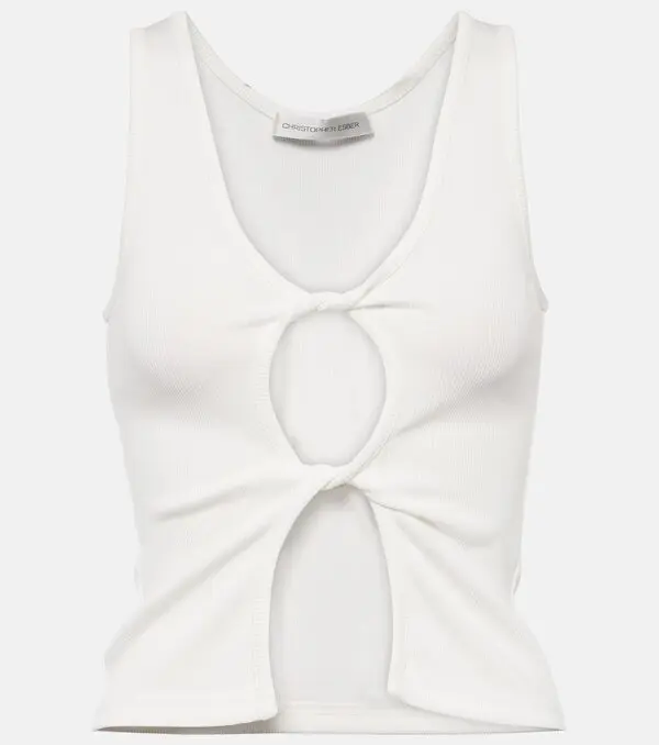 Christopher Esber Cutout Jersey Tank Top