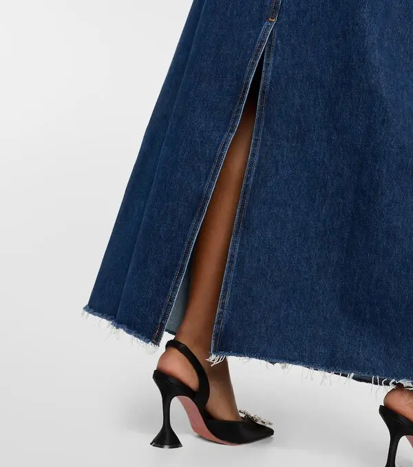AGOLDE Hilla Denim Maxi Skirt - Blue