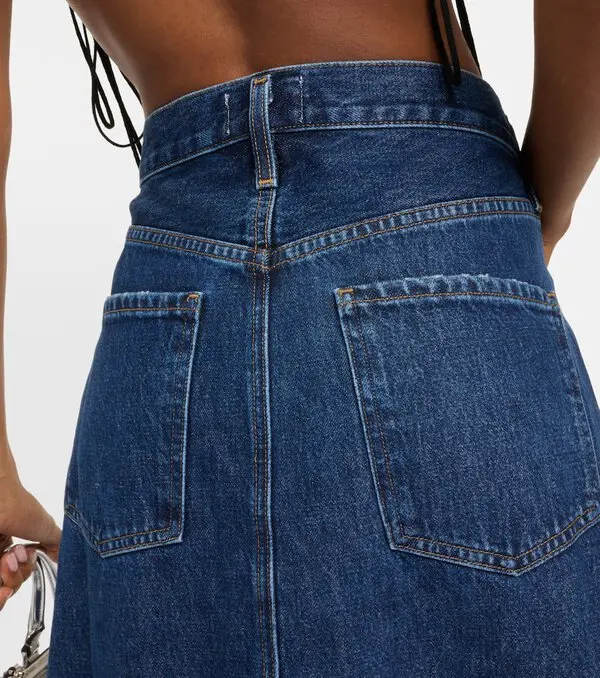 AGOLDE Hilla Denim Maxi Skirt - Blue