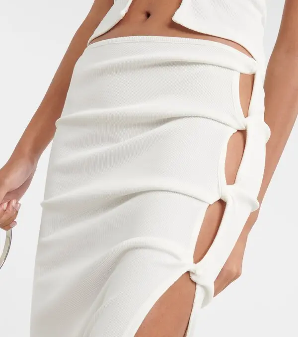 Christopher Esber Cutout Jersey Maxi Skirt - White