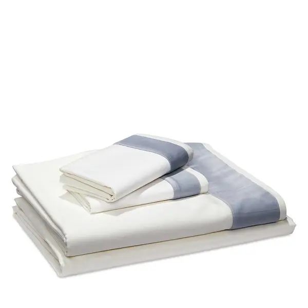Frette Flying Sateen Sheet Set, Queen Exclusive - Milk/light Azure
