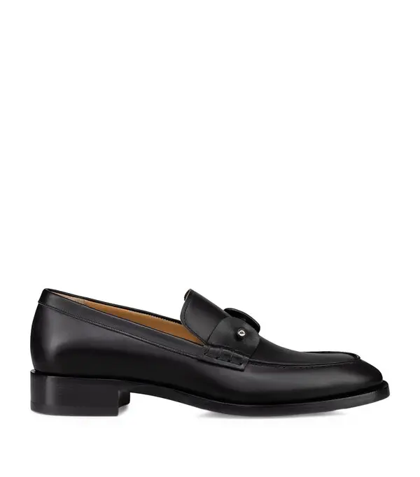 CHRISTIAN LOUBOUTIN Chambelimoc Calfskin Loafers - Black