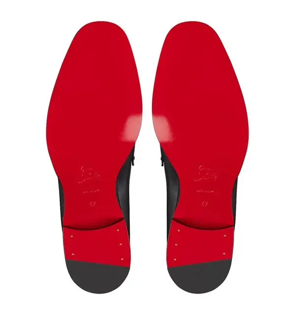 CHRISTIAN LOUBOUTIN Chambelimoc Calfskin Loafers - Black