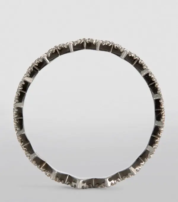 Eva Fehren White Gold Ziggy Ring With Diamonds