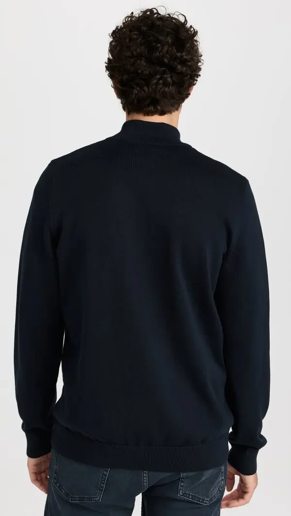 Barbour Cotton Half Zip Sweater - Navy