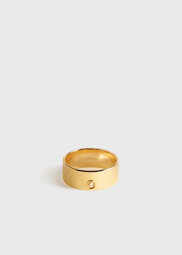 TOTEME Cigar Diamond Midi Ring - Gold