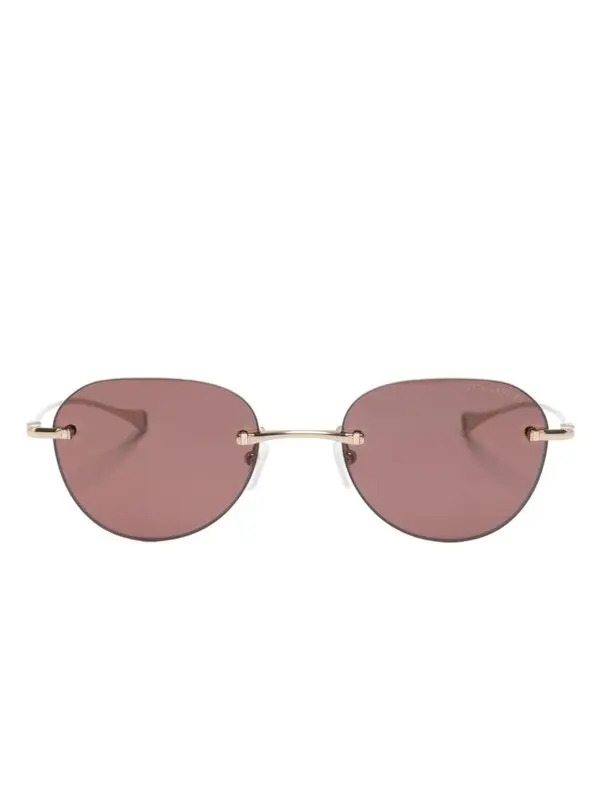 Dita Round Frame Tinted Sunglasses - Gold